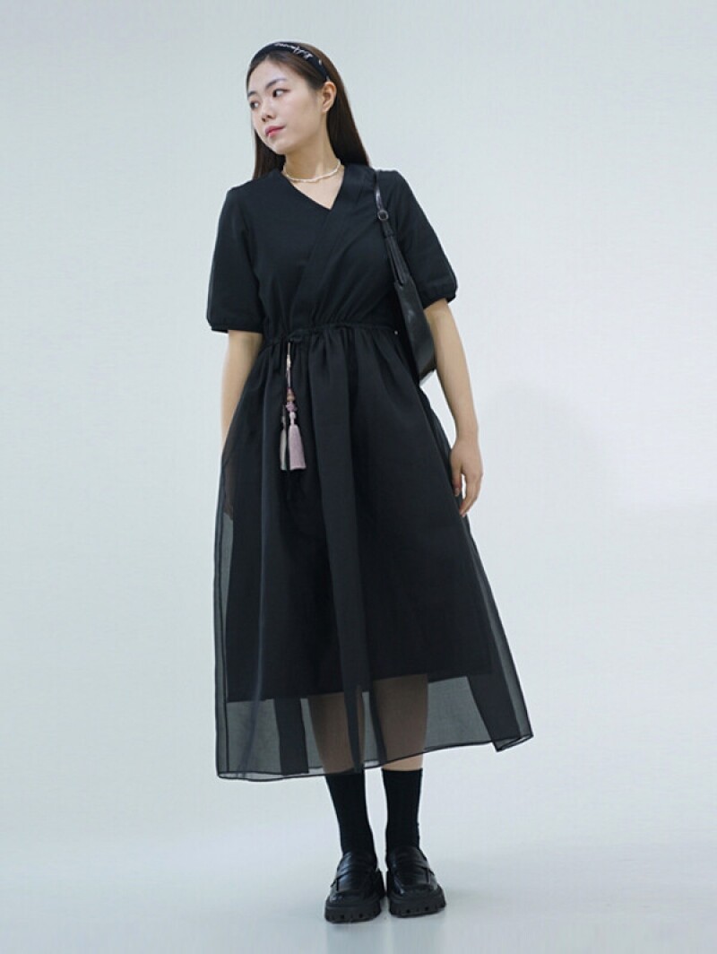 NABIM 나빔 스틸 셔링 네이비원피스 철릭 NABIM - 온라인 멀티 편집샵 트렁크쇼