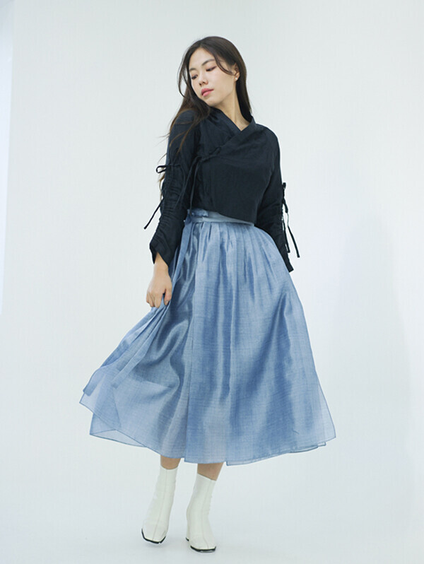 NABIM 나빔 델피늄 허리치마 K랩 스커트 NABIM - 오직 트렁크쇼에서만